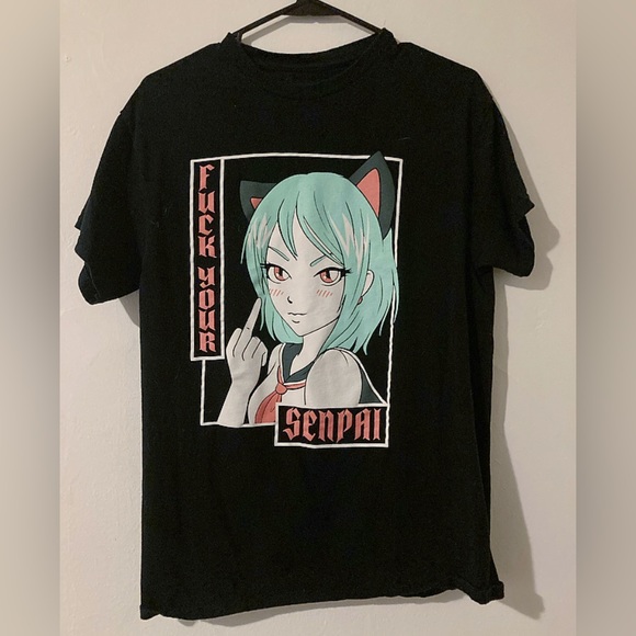 Spencers Tops Nsfw Senpai Anime Cat Girl Shirt Spencers Poshmark